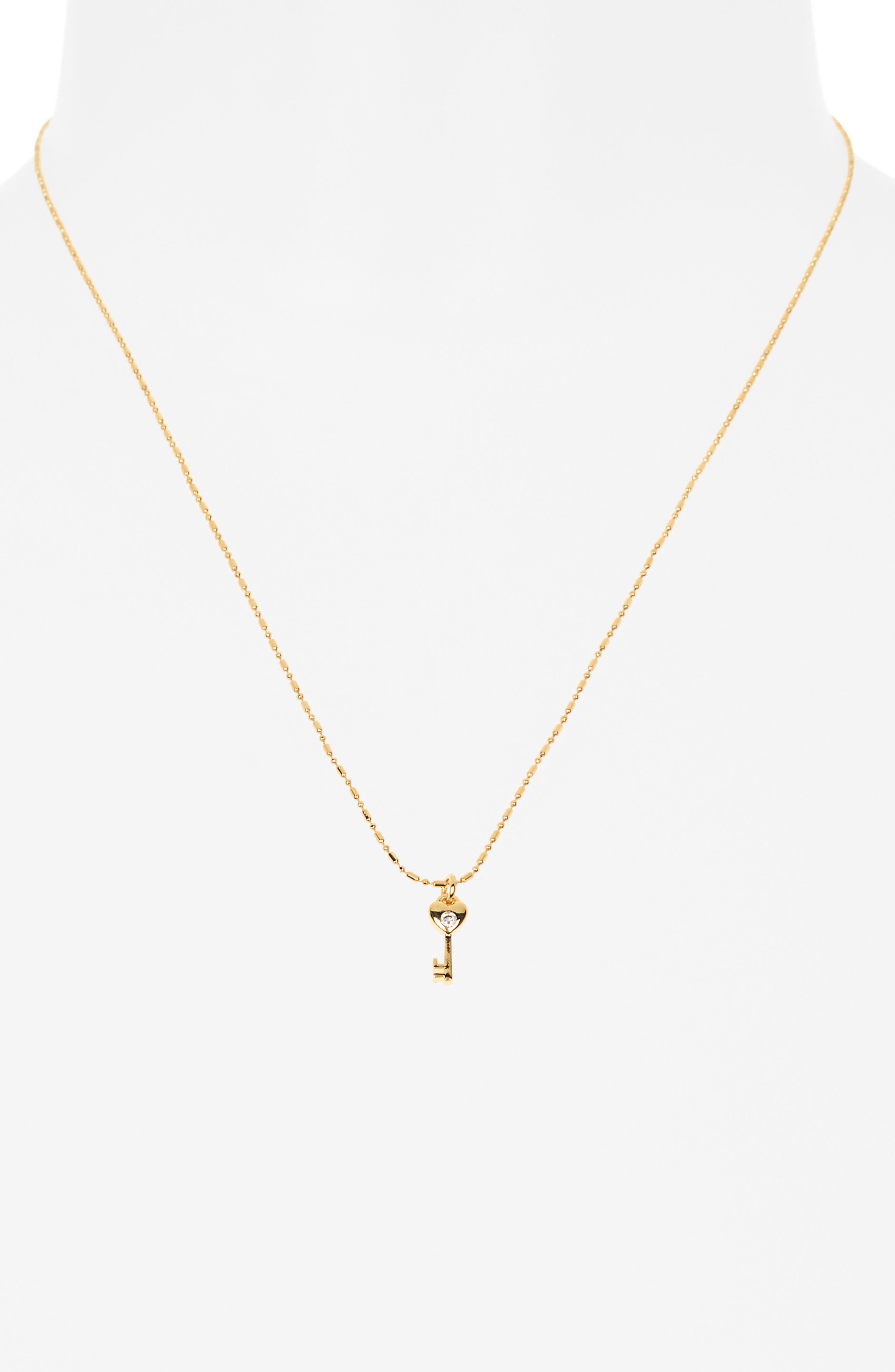 Sterling Forever 14K Gold Plated Heart Key Pendant Necklace | Nordstromrack