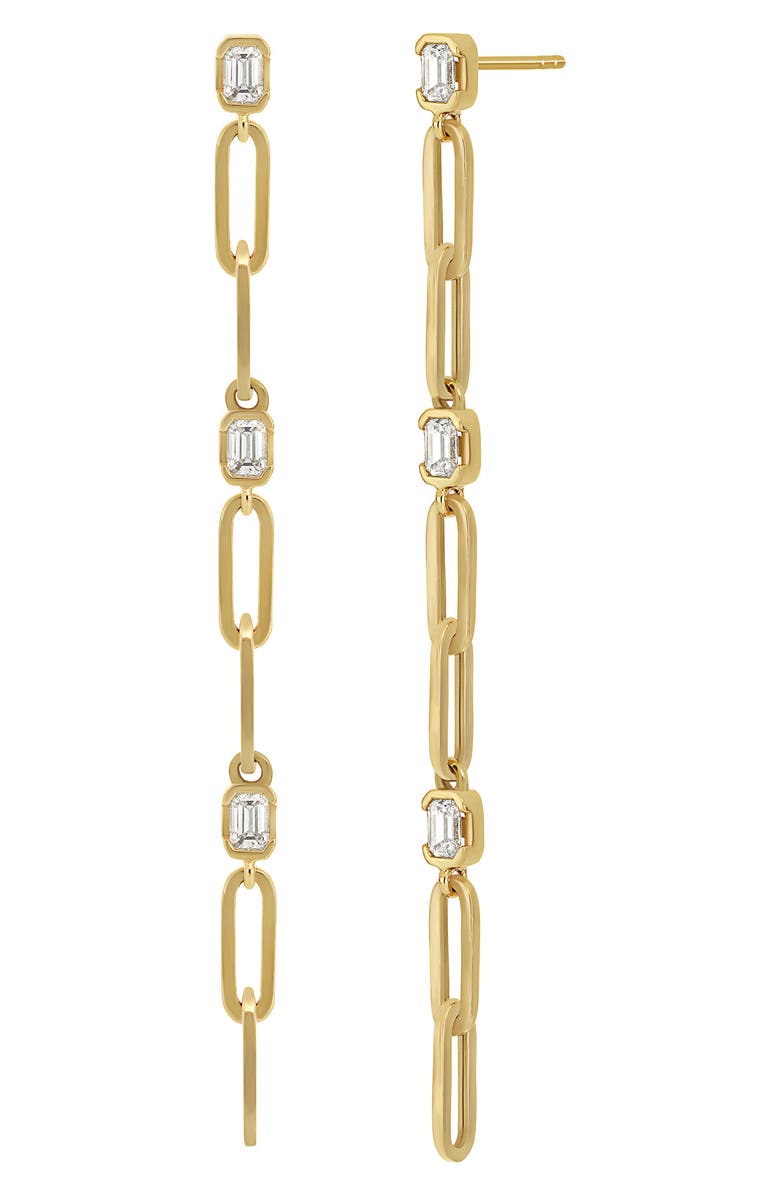 Bony Levy Varda Diamond Baguette Link Drop Earrings | Nordstrom