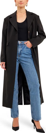 Endless Rose Two-Button Front Slit Long Coat | Nordstrom
