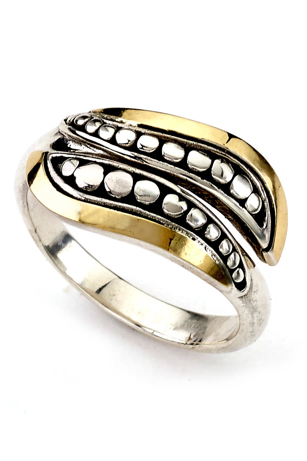 SAMUEL B. Sterling Silver and 18K Gold Bypass Ring | Nordstromrack