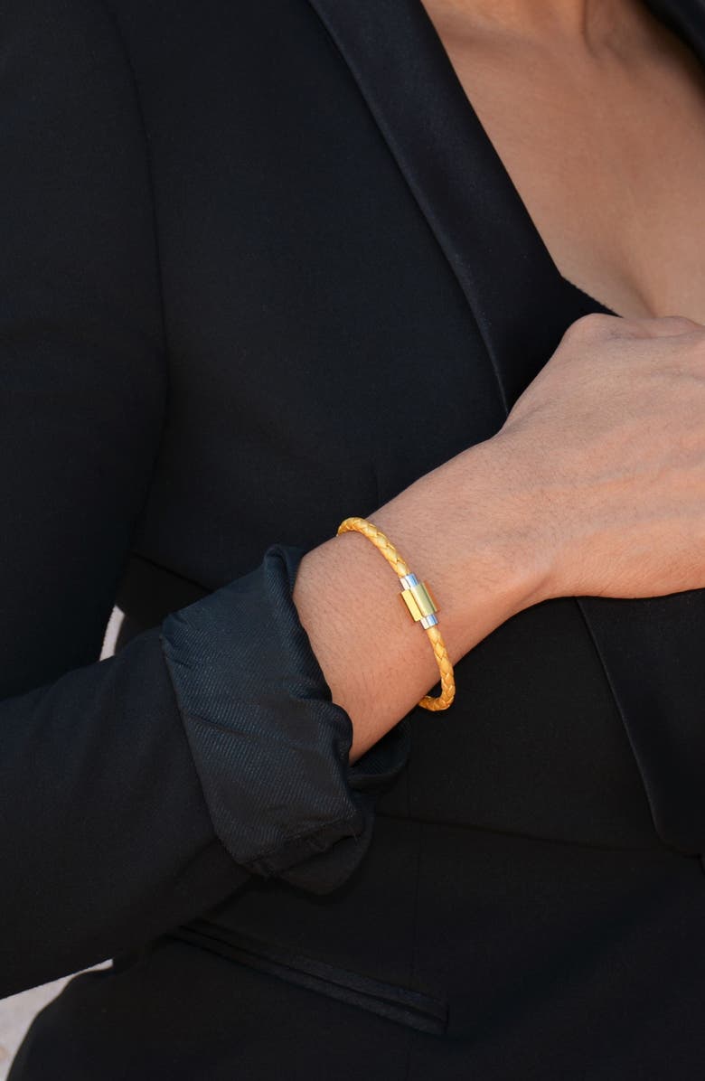 Liza Schwartz Two-Tone Stainless Steel Leather Bracelet | Nordstromrack