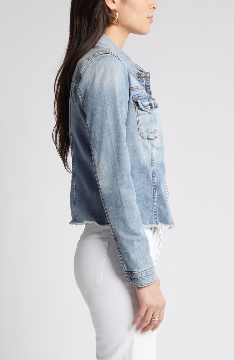 KUT from the Kloth Kara Frayed Denim Jacket | Nordstromrack
