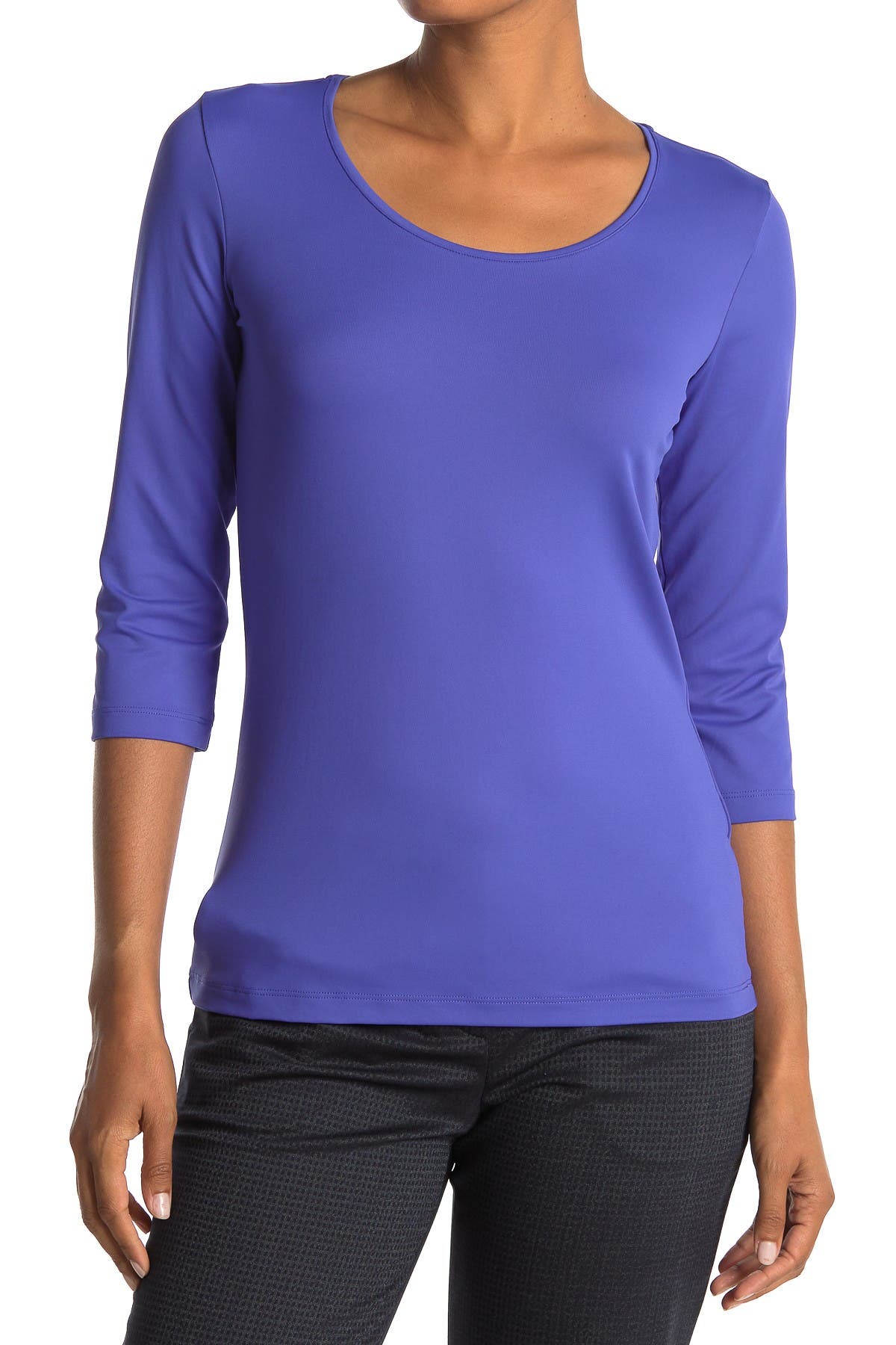 Scoop Neck Stretch Jersey Top (Women) | Nordstromrack