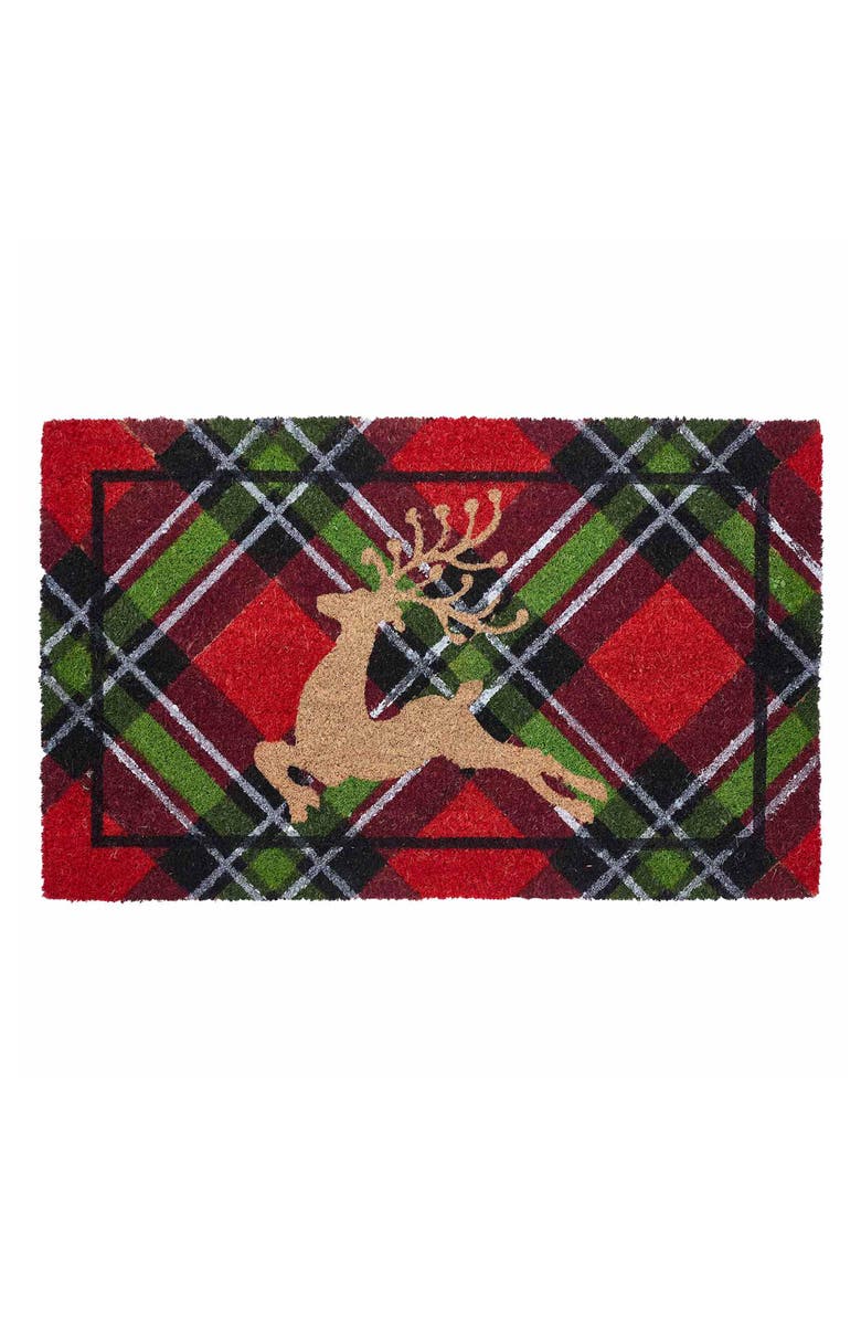 VCNY HOME Holiday Plaid Coir Doormat | Nordstromrack