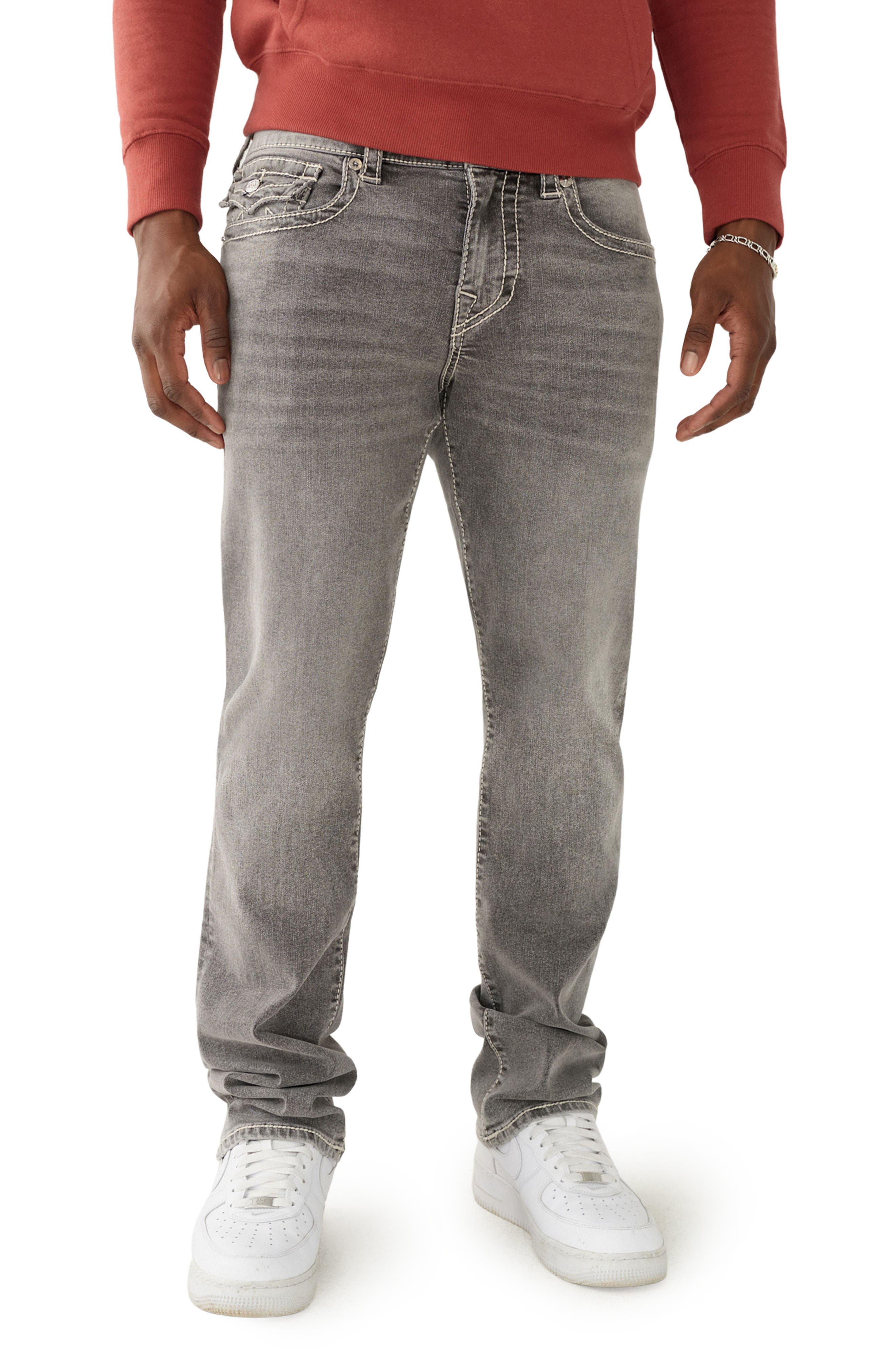 True Religion Brand Jeans Ricky Big T Flap Straight Leg Jeans ...