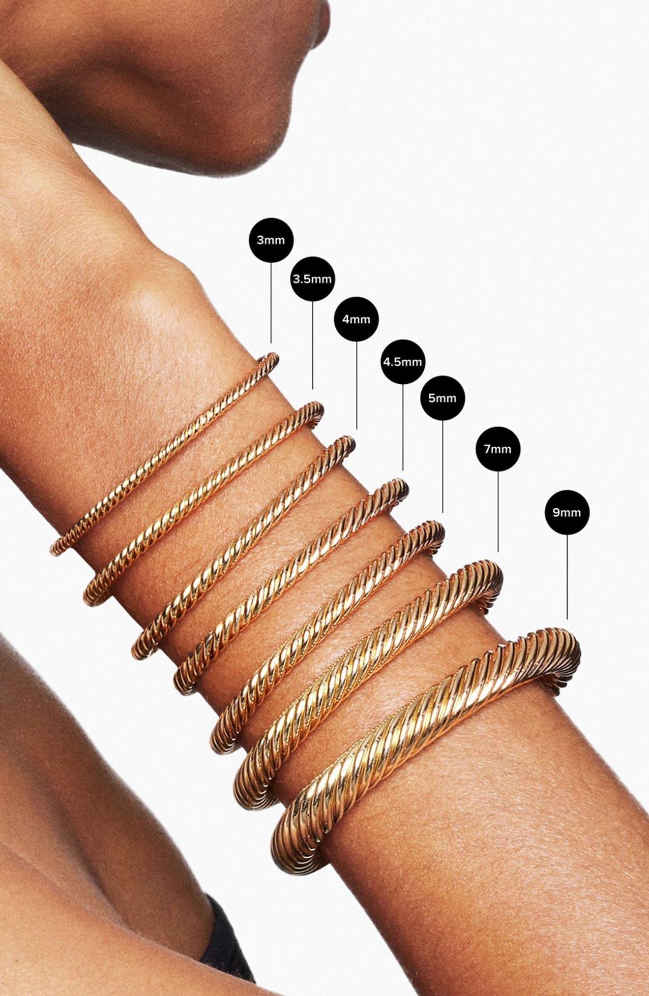 David Yurman Classic Cablespira® Bracelet in 18K Yellow Gold with ...