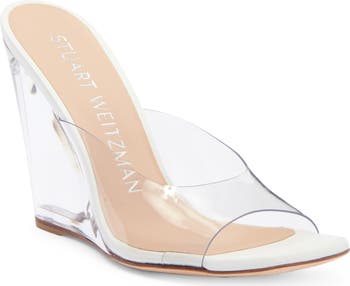 Stuart Weitzman Tia 100 Lucite® Wedge Sandal (Women) | Nordstrom