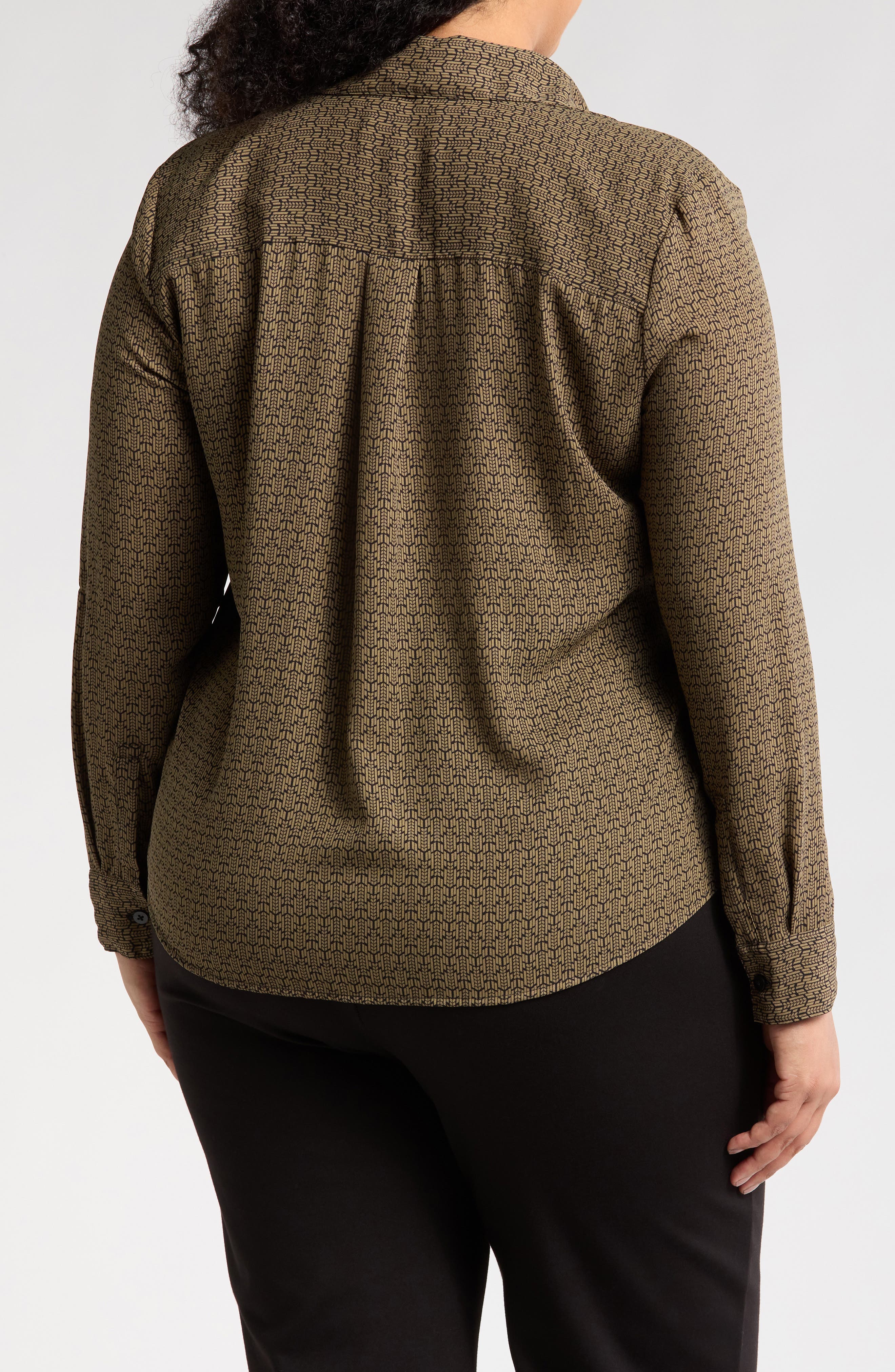 NORDSTROM RACK Long Sleeve Crepe Button-Up Shirt | Nordstromrack