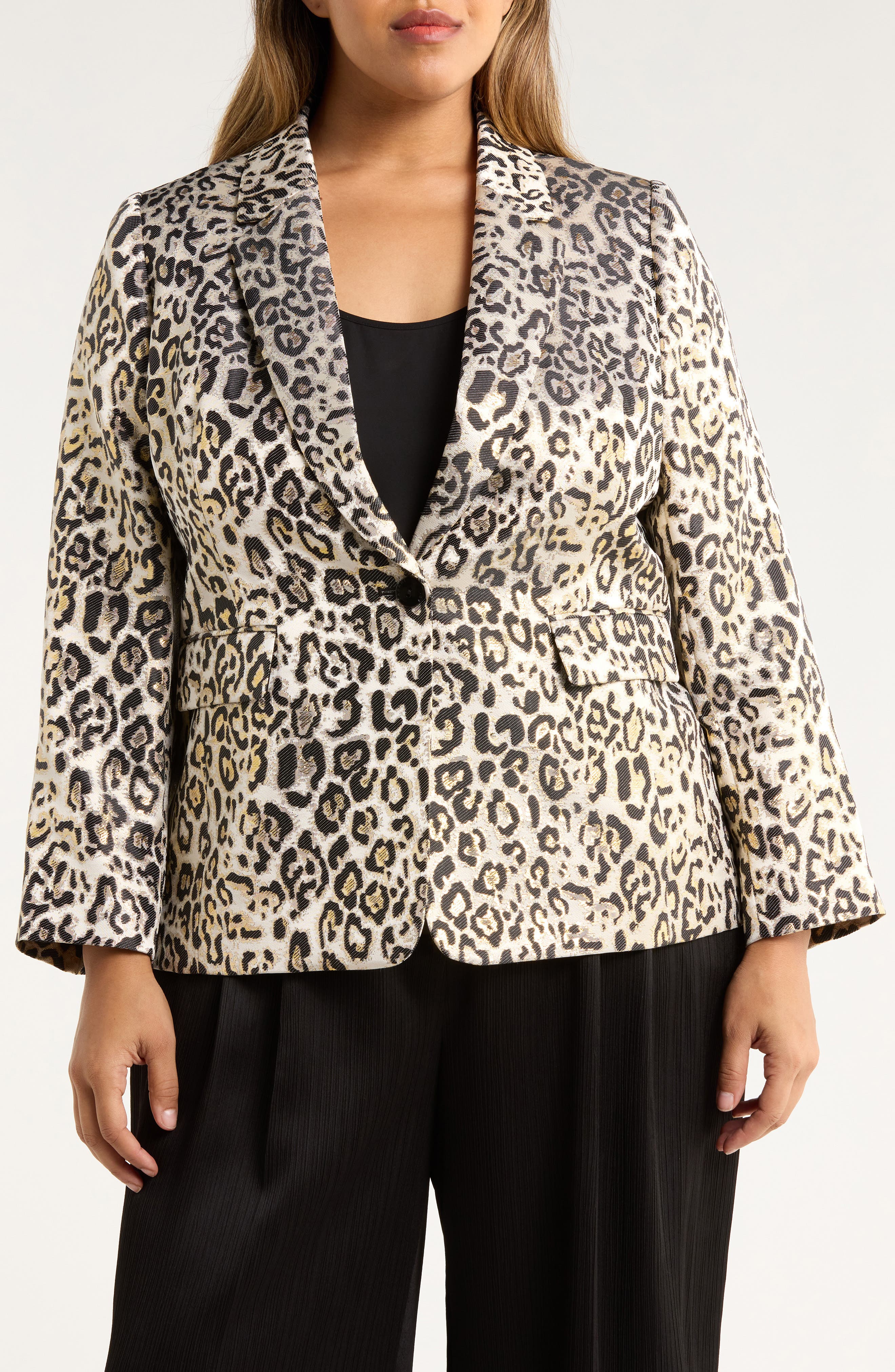 Leopard Metallic Blazer (Women) | Nordstrom