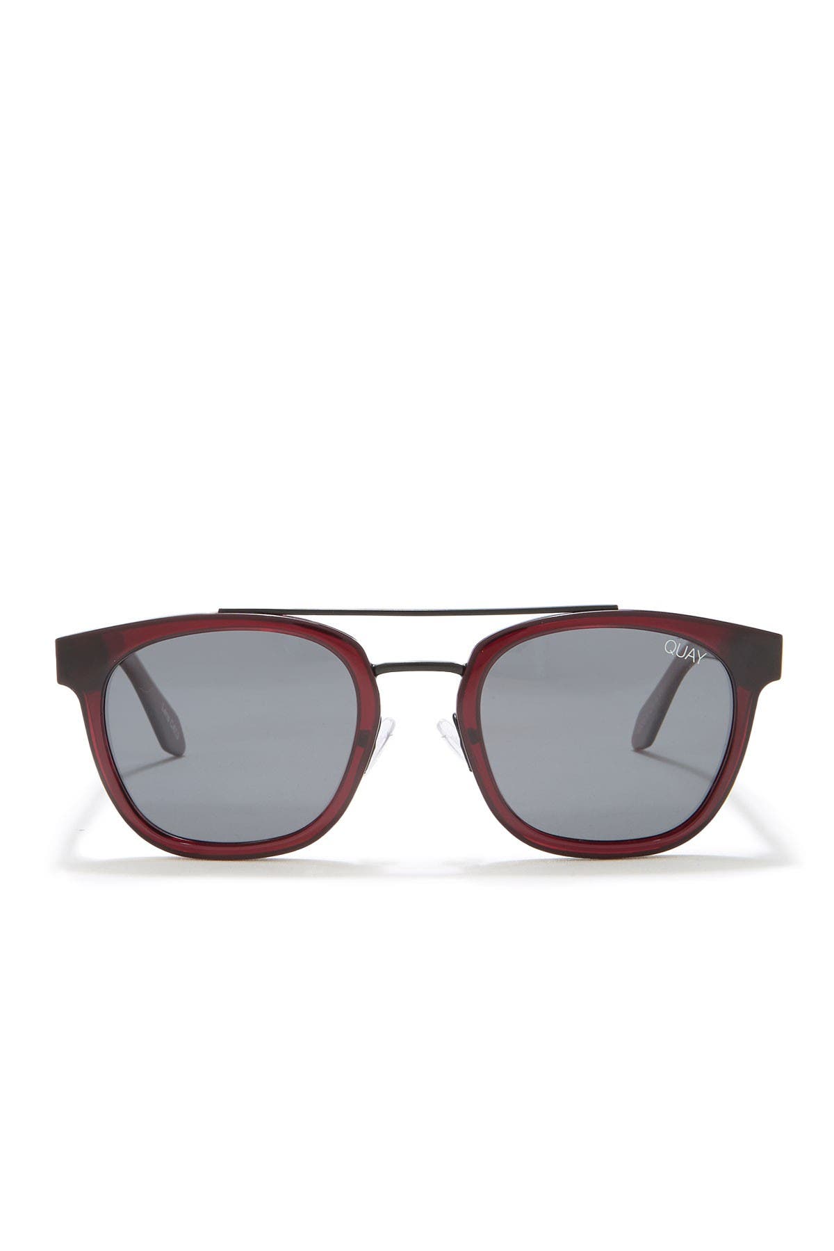 QUAY 43mm Coolin Brow Bar Round Polarized Sunglasses | Nordstromrack
