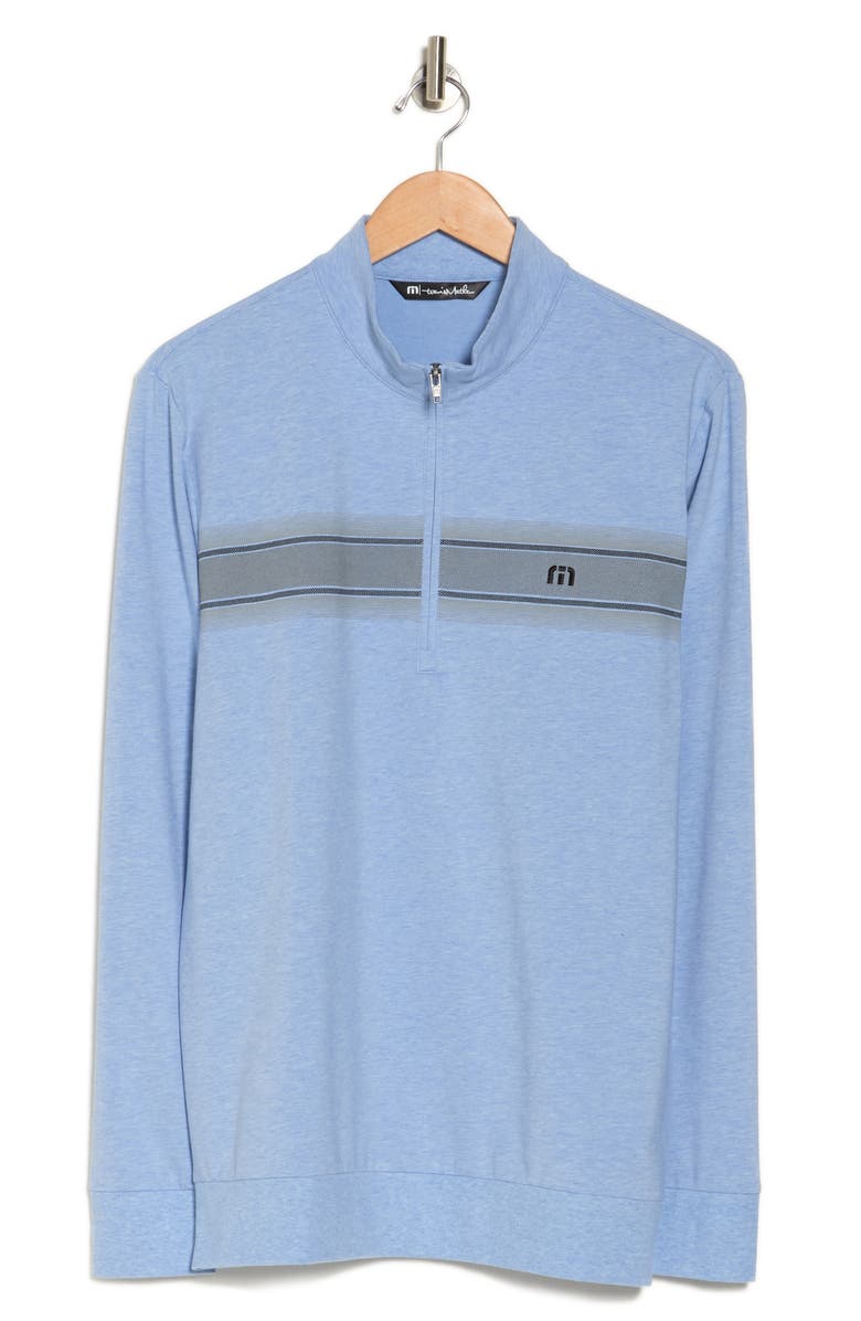TravisMathew Tequila Sour Stripe Quarter Zip Golf Sweatshirt ...
