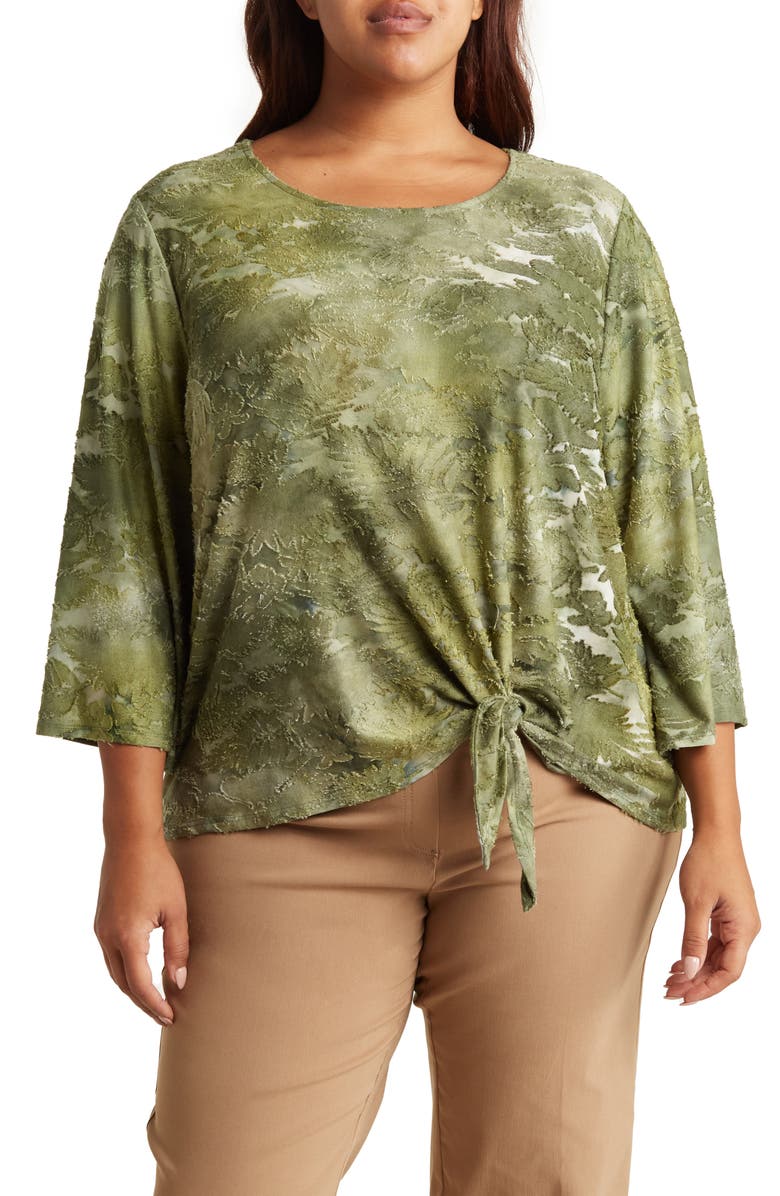 RUBY RD Tropical Textured Knit Top | Nordstromrack
