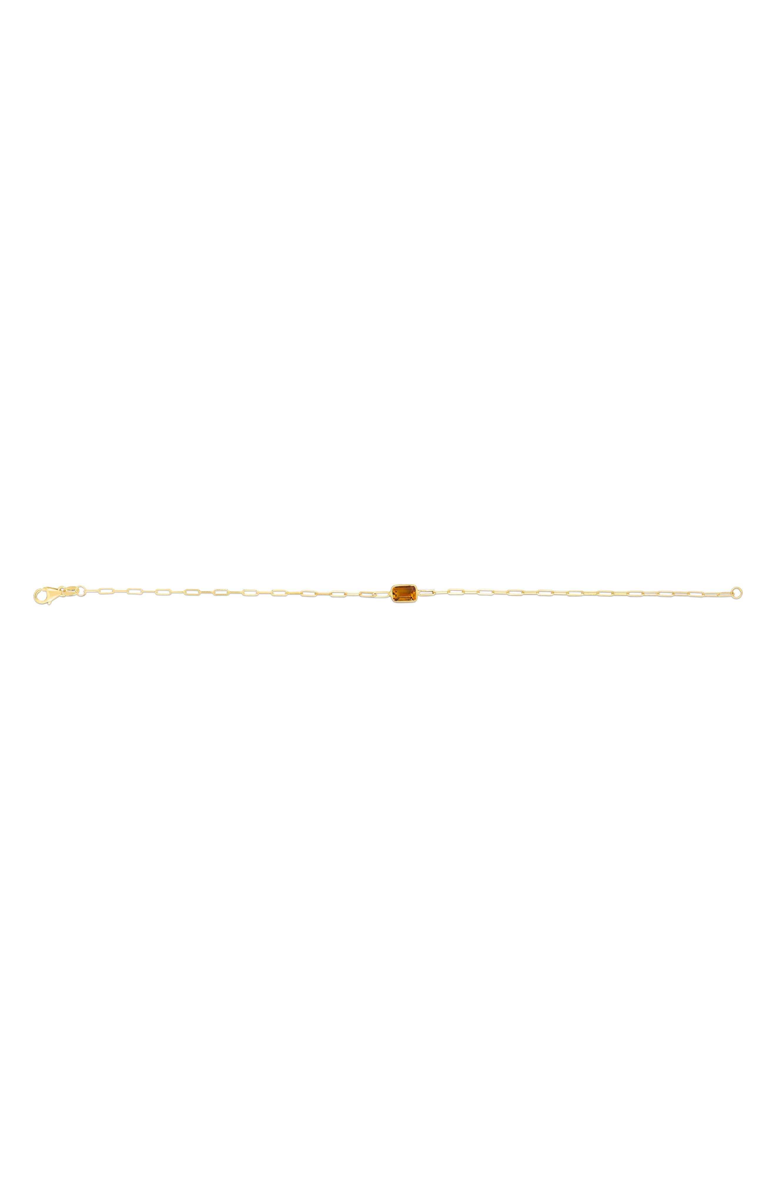 KARAT RUSH 14K Yellow Gold Paperclip Chain Bracelet | Nordstromrack