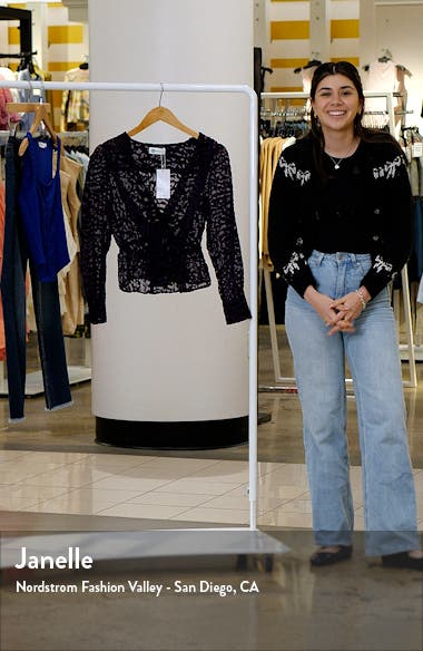 Animal Pattern Burnout Velvet Top (Women) | Nordstromrack