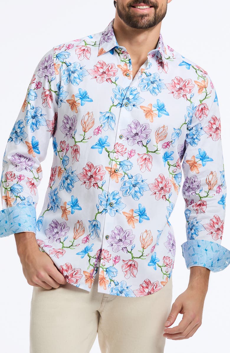 Robert Graham Harroway Cotton Button-Up Shirt | Nordstromrack