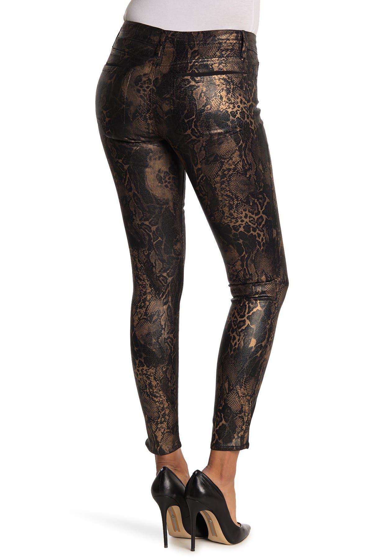Fidelity Denim Sola Metallic Snakeskin Printed Jeans | Nordstromrack