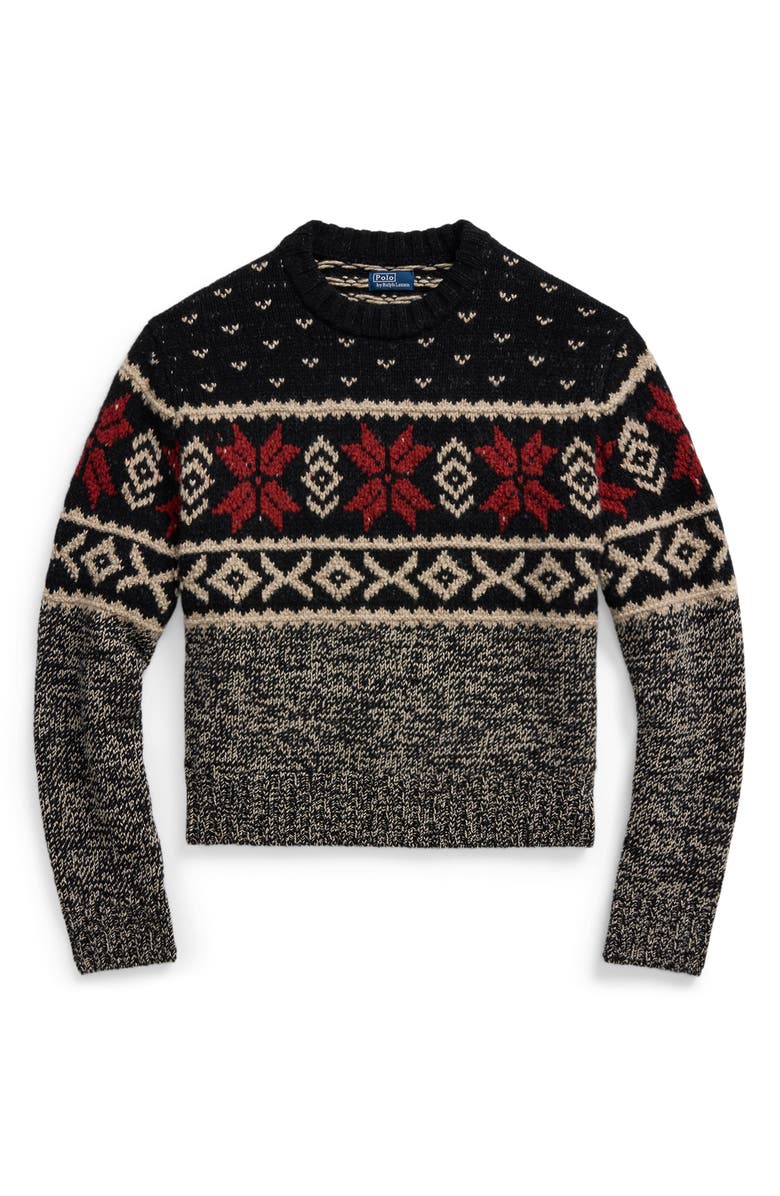 Polo Ralph Lauren Snowflake Jacquard Wool Crewneck Sweater | Nordstromrack