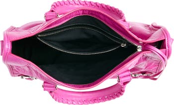 Balenciaga Small Le City Crinkle Leather Top Handle Bag Balenciaga Small Le City Crinkle Leather Top Handle Bag