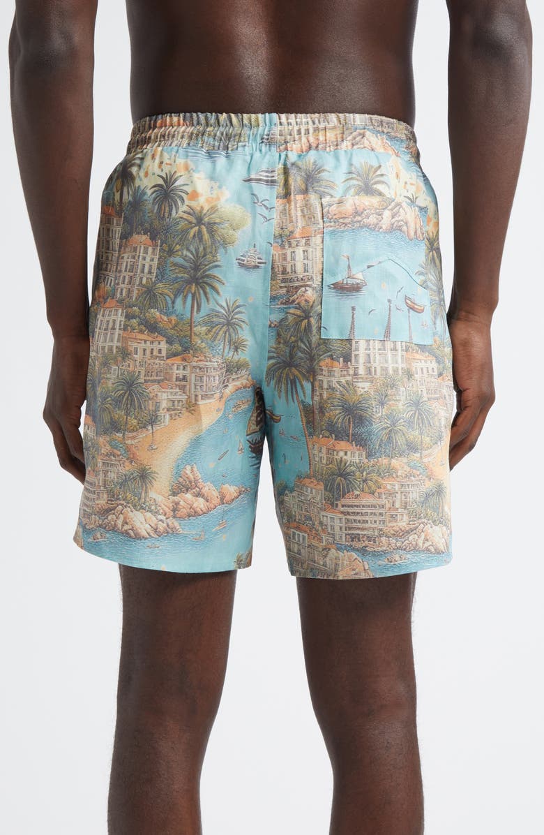 Rhude Sailing Map Linen Swim Trunks | Nordstromrack