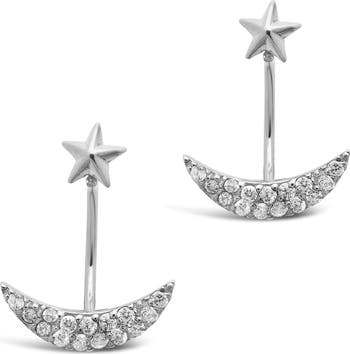 Sterling Forever Star & Crescent Moon Jacket Earrings | Nordstromrack