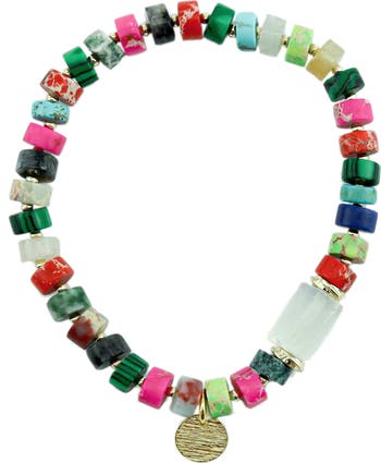 Panacea Multi Flat Stone Stretch Bracelet | Nordstromrack
