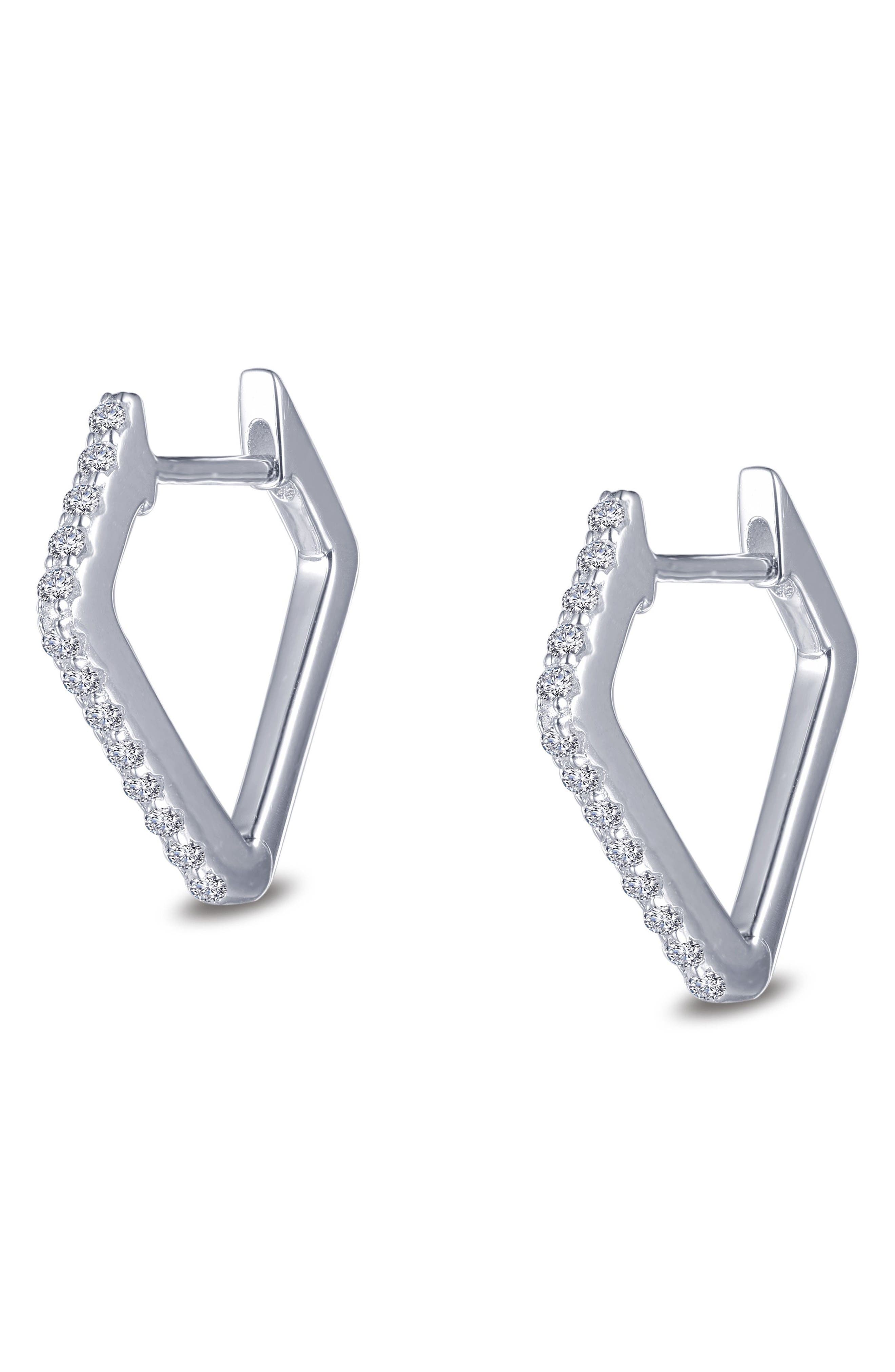 Lafonn Diamond-Shaped Hoop Earrings | Nordstromrack