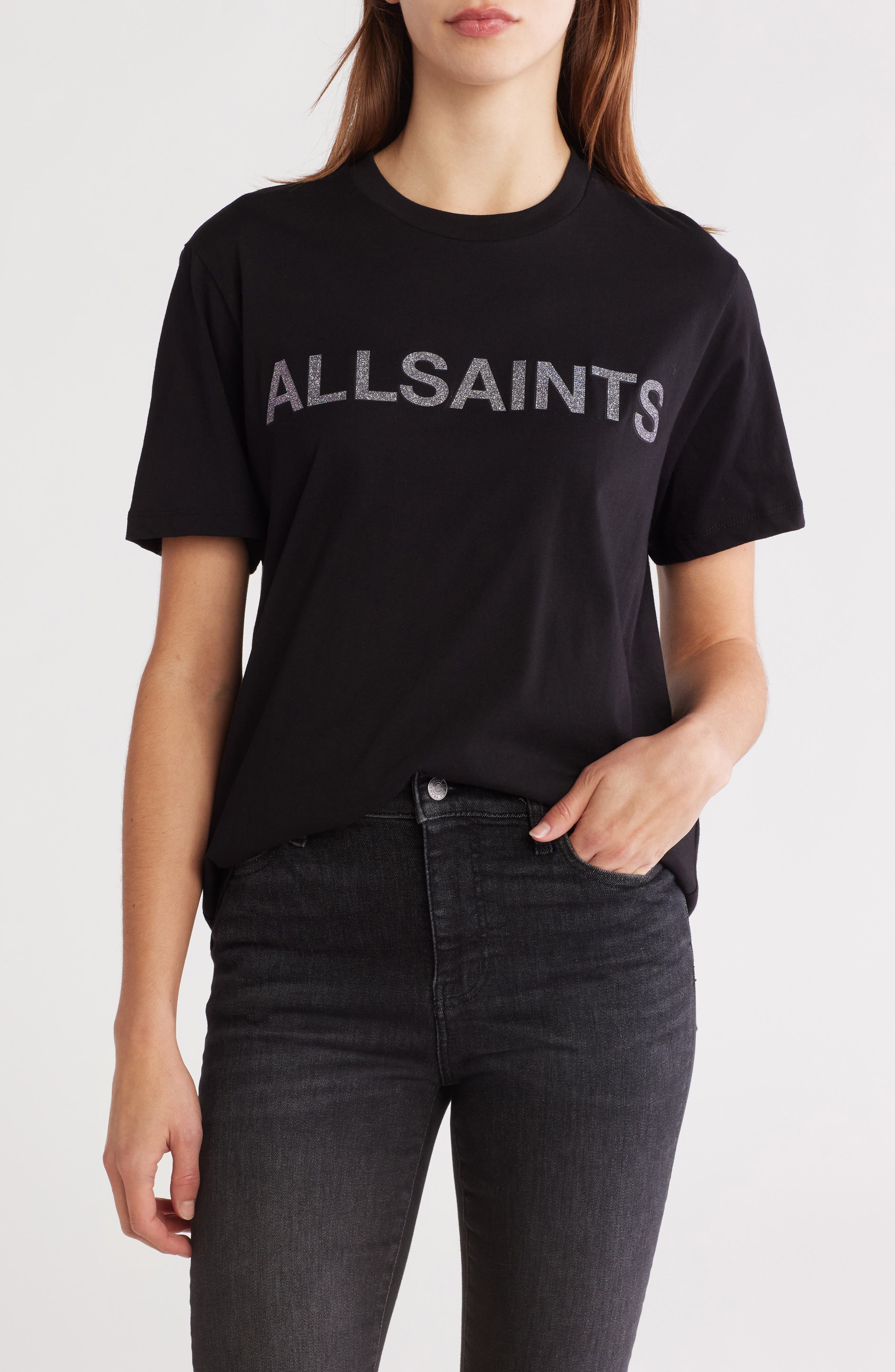 AllSaints Shadow Logo Cotton Graphic T-Shirt | Nordstromrack