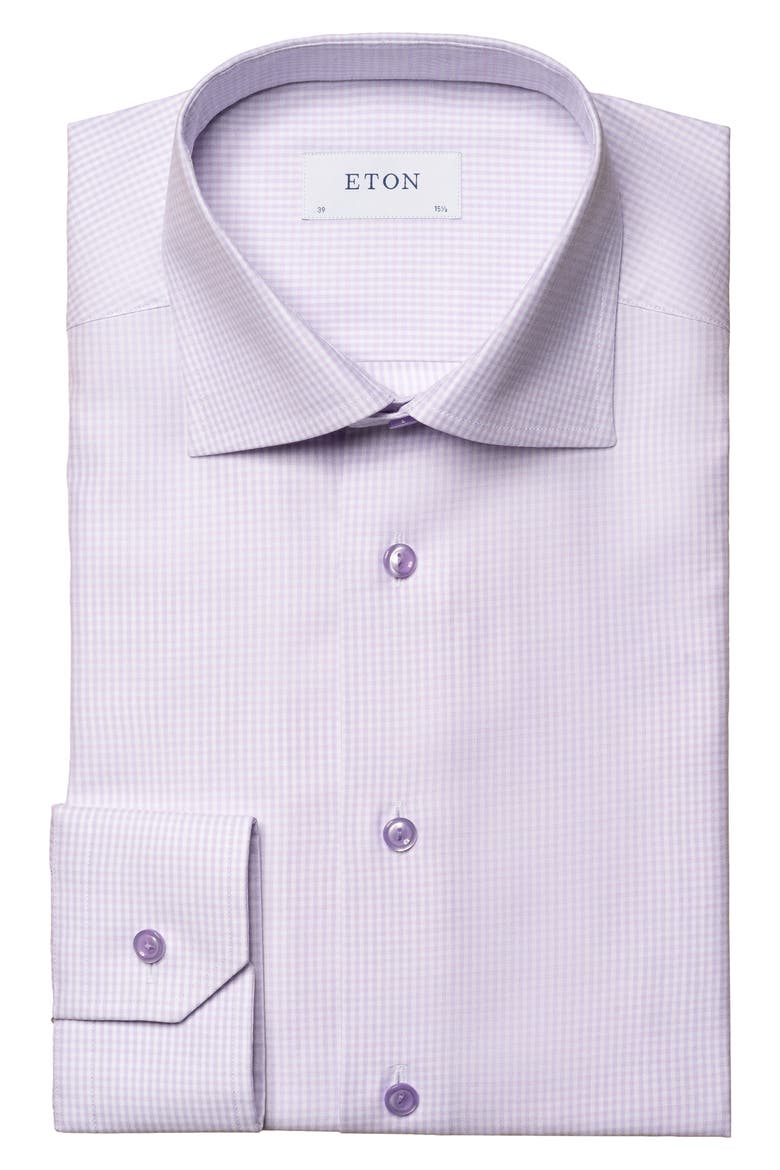 Contemporary Fit Check Stretch Cotton Blend Dress Shirt (Men) | Nordstrom