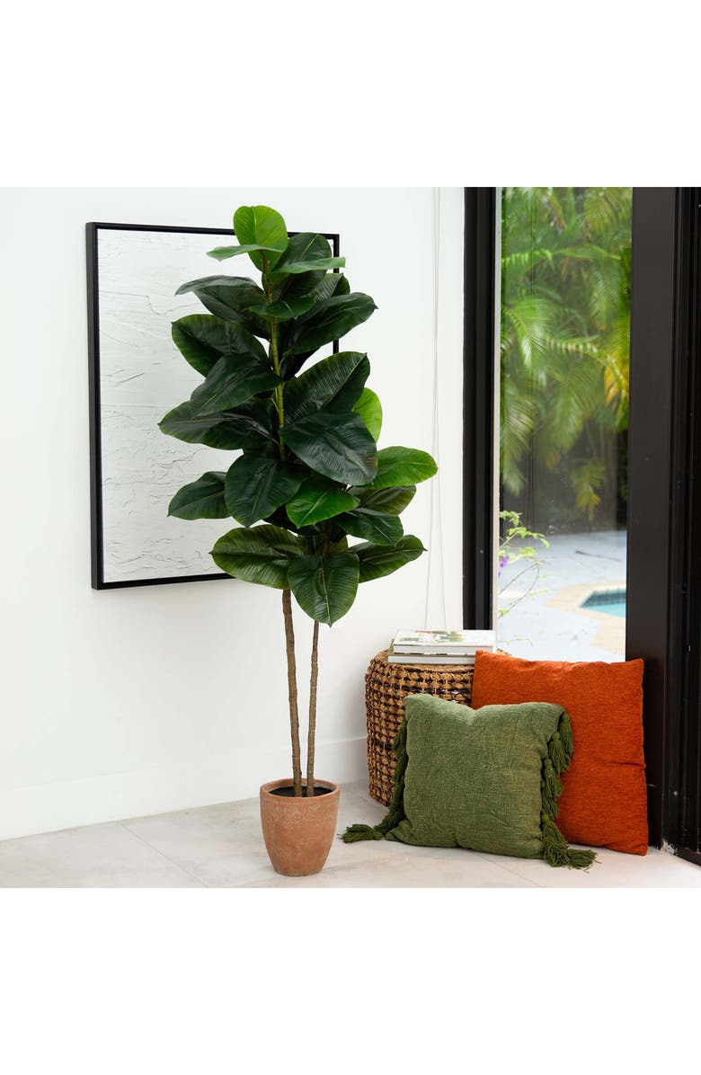 NEARLY NATURAL 6-Feet Artificial Rubber Tree | Nordstromrack