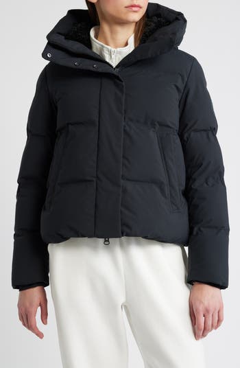 Save The Duck Calliope Water Resistant Faux Shearling Trim Puffer ...