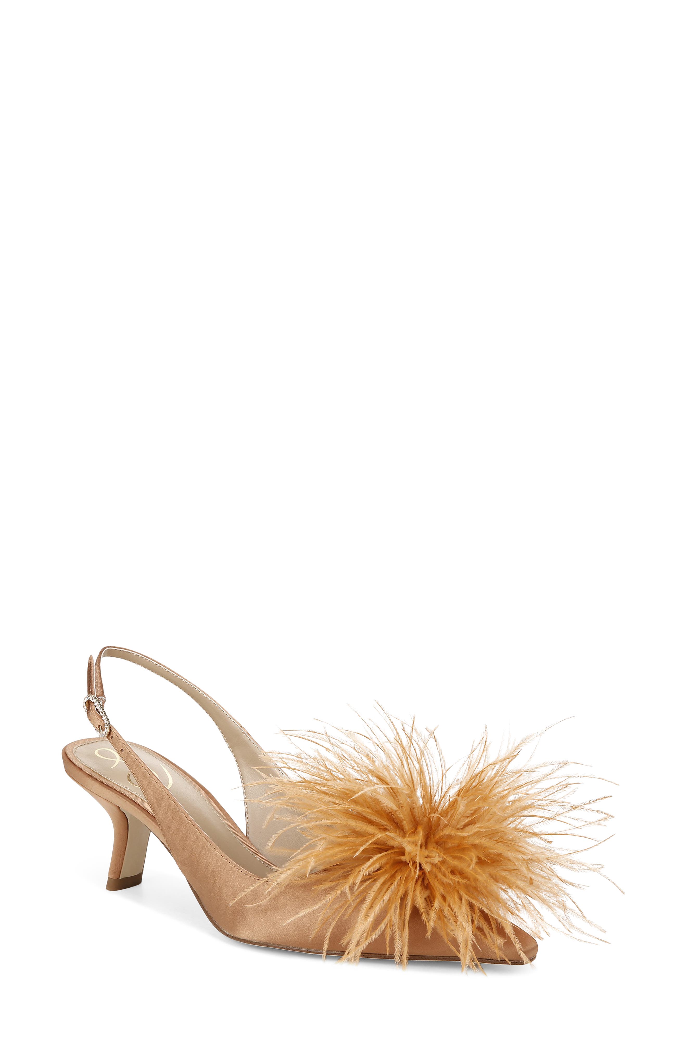 Bianka Feather Slingback Pump (Women) | Nordstromrack