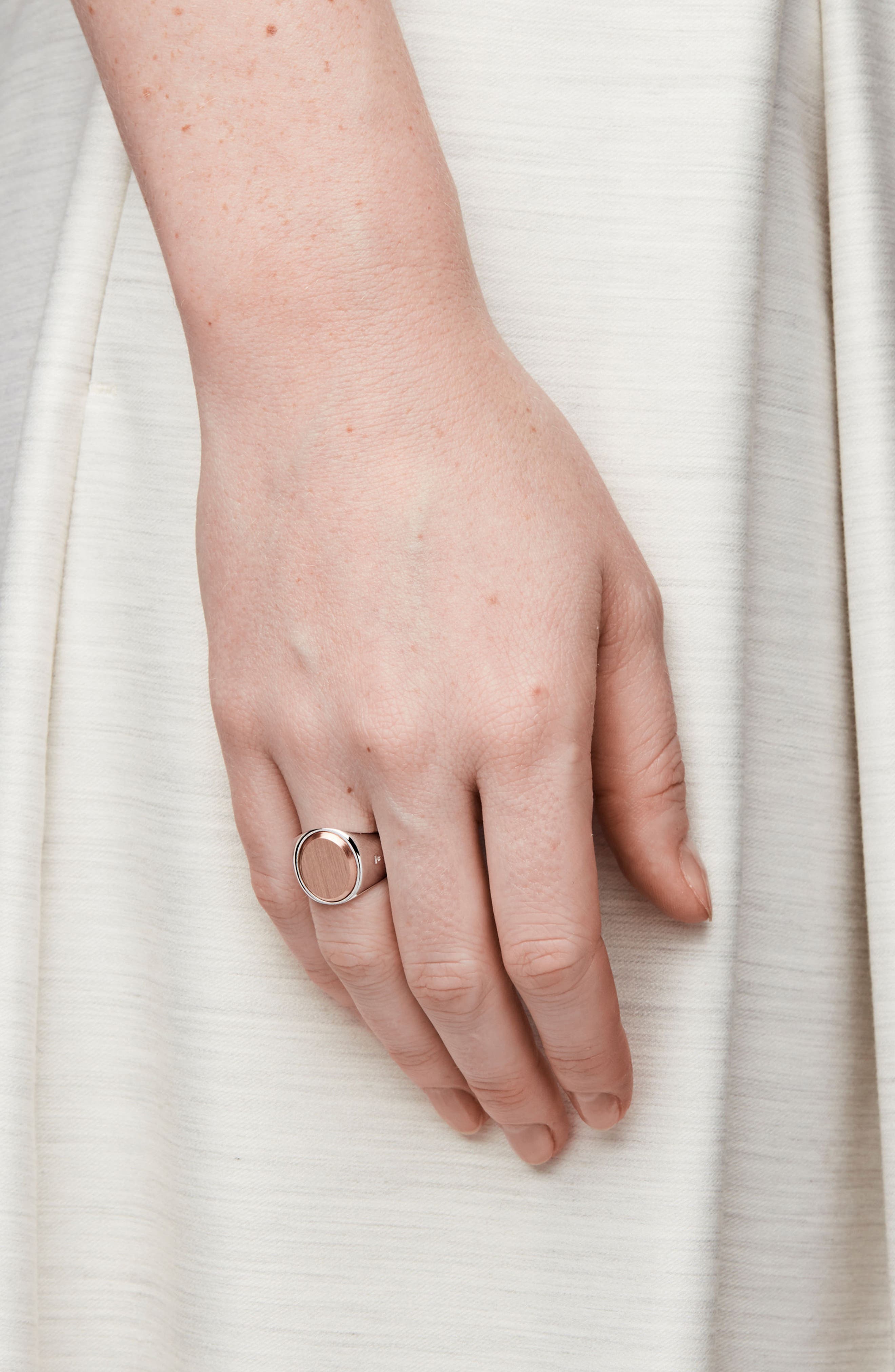 Tom Wood 'Patriot Collection' Oval Rose Gold Top Signet Ring | Nordstrom