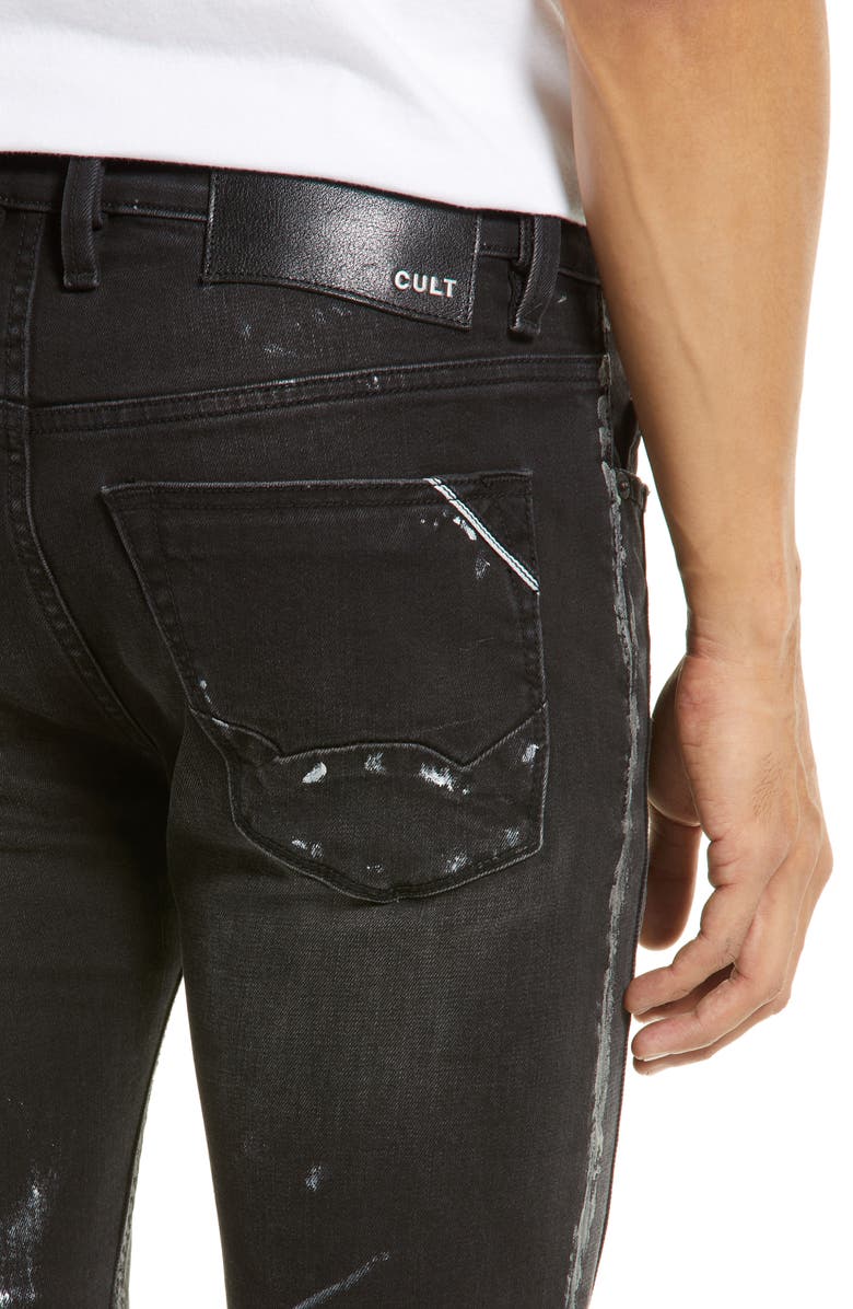 Cult of Individuality Paint Splatter Punk Super Skinny Moto Jeans ...