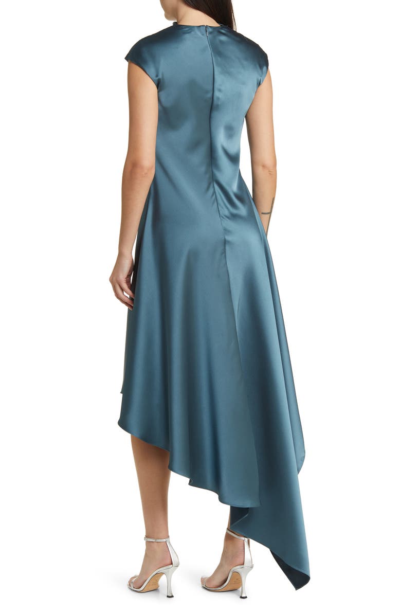 Amsale Drape Asymmetric Hem Satin Cocktail Dress | Nordstromrack