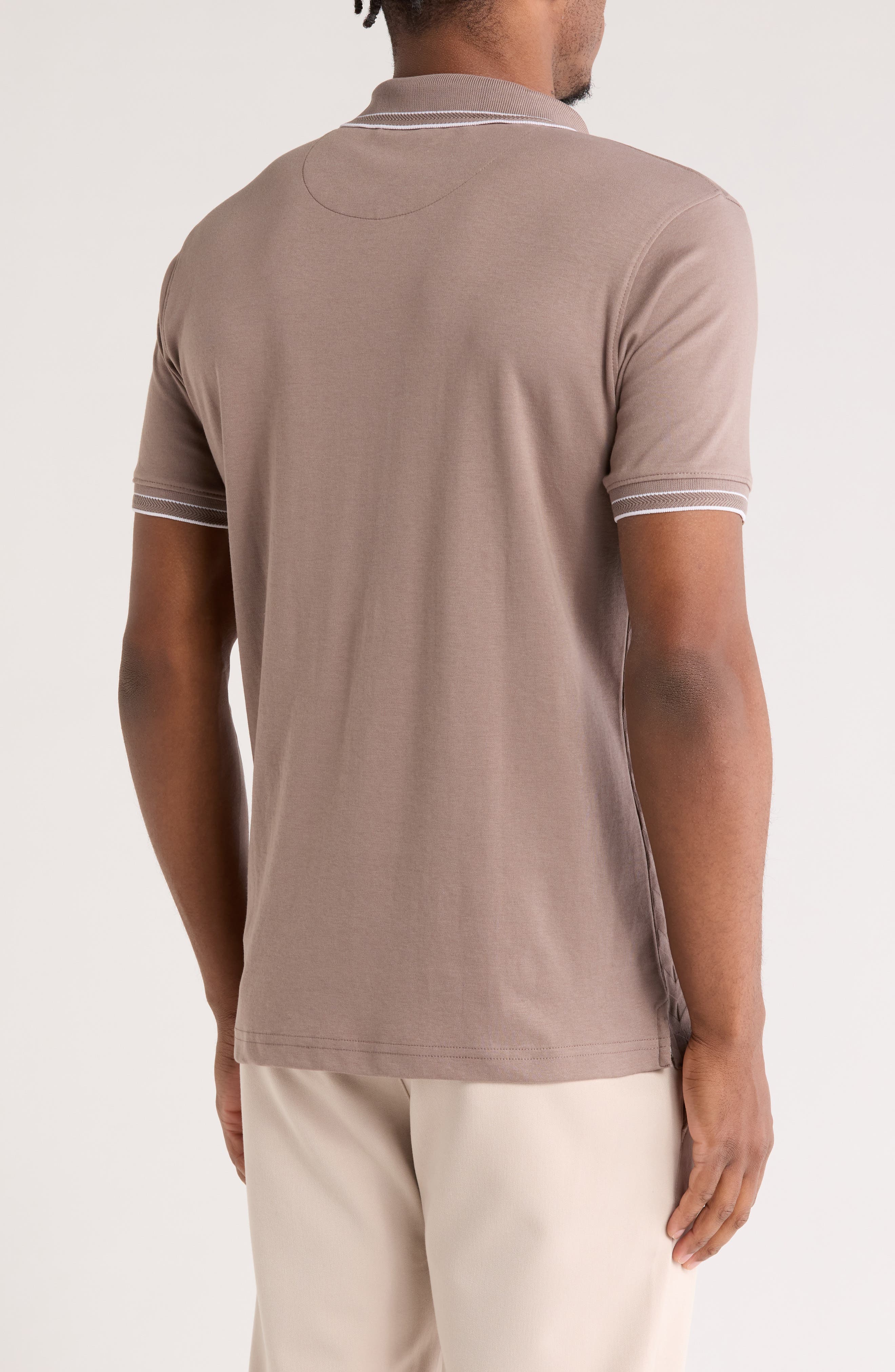 DENIM AND FLOWER Tipped Chevron Polo | Nordstromrack