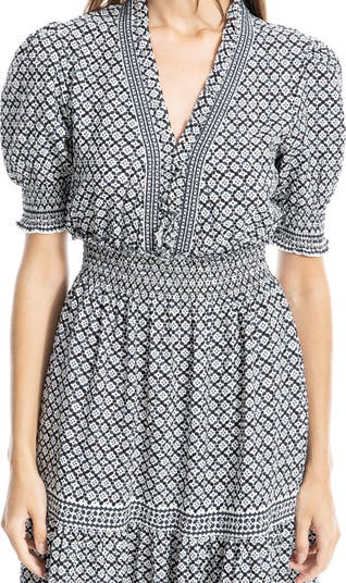 MAX STUDIO Floral Short Sleeve Tiered Maxi Dress | Nordstromrack MAX STUDIO Floral Short Sleeve Tiered Maxi Dress | Nordstromrack