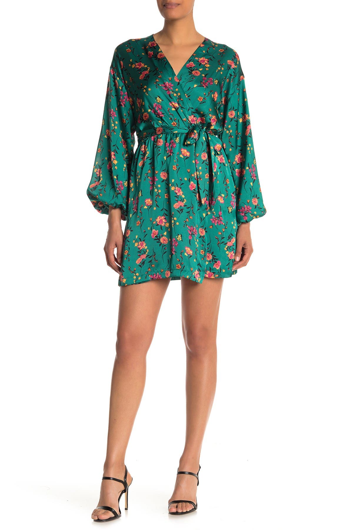 Socialite Floral Faux Wrap Dress | Nordstromrack
