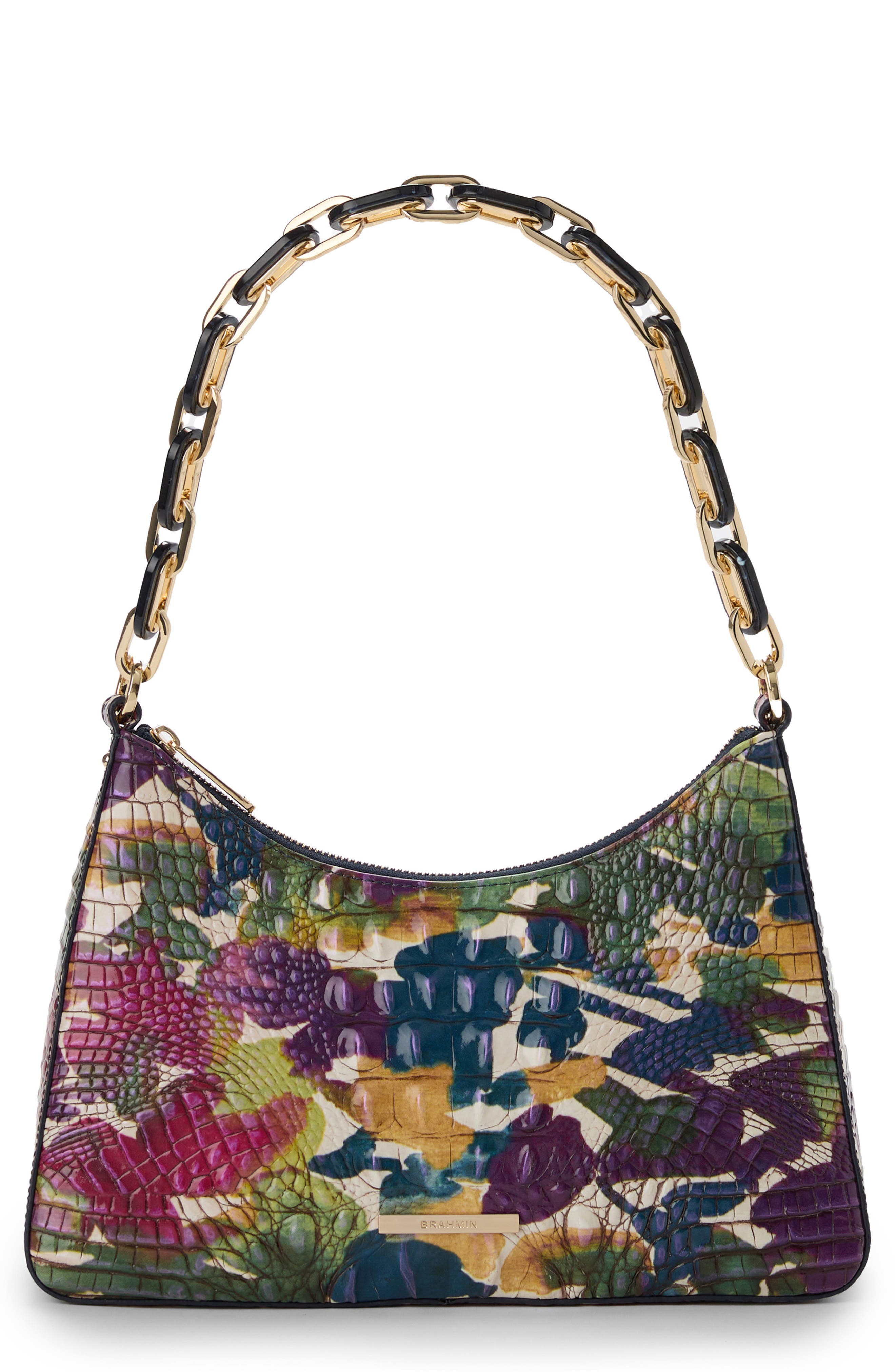 Brahmin Mod Esme Croc Embossed Leather Shoulder Bag | Nordstrom