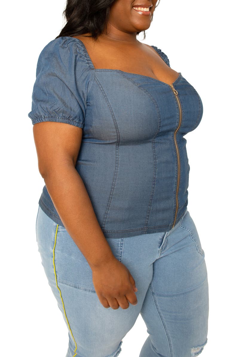 Poetic Justice Zola Zip Front Corset Top | Nordstromrack