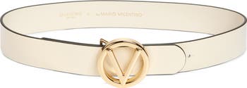 VALENTINO BY MARIO VALENTINO Giusy Logo Buckle Leather Belt | Nordstromrack