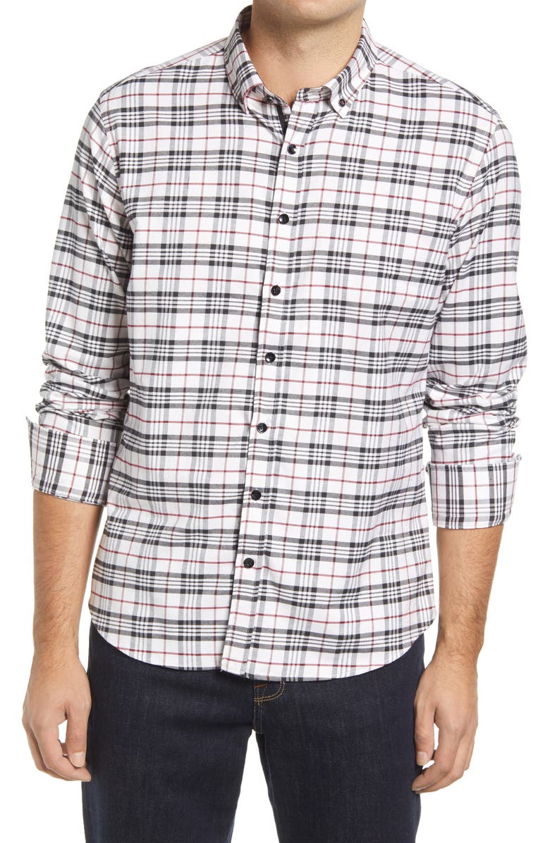 Stone Rose Dry Touch® Plaid Performance Flannel Button-Up Shirt ...