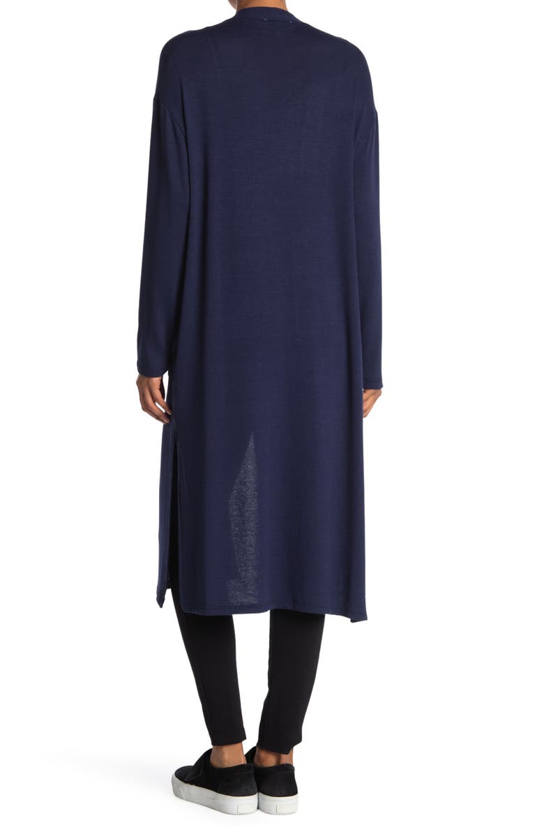 H HALSTON STUDIO Open Front Knit Longline Cardigan | Nordstromrack