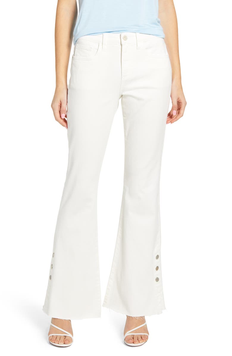 Wash Lab Denim Side Snap Flare Jeans | Nordstromrack