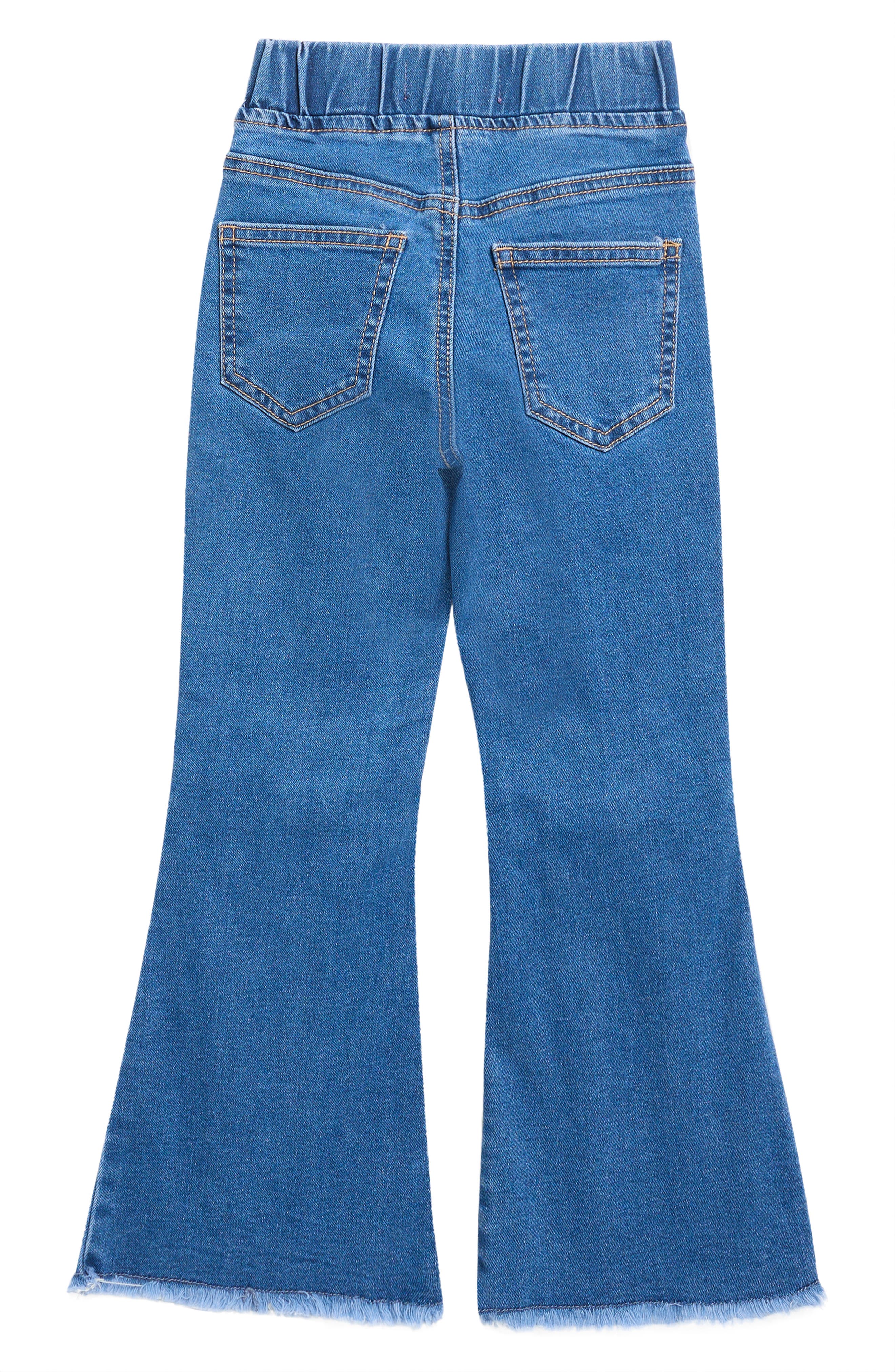 GOGO STAR Kids' Bow Knot Knee Flare Jeans | Nordstromrack