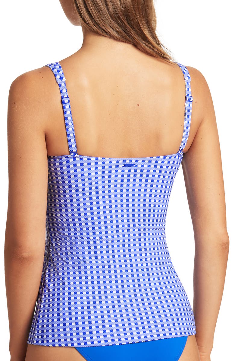 Sea Level Checkmate Square Neck Tankini Top | Nordstrom