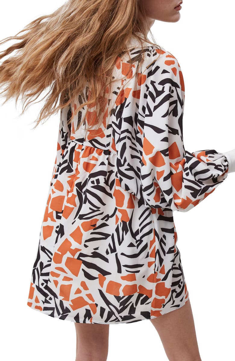 French Connection Afara Peter Pan Collar Long Sleeve Shift Minidress ...