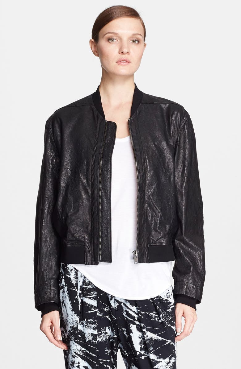 Helmut Lang Leather Bomber Jacket | Nordstrom