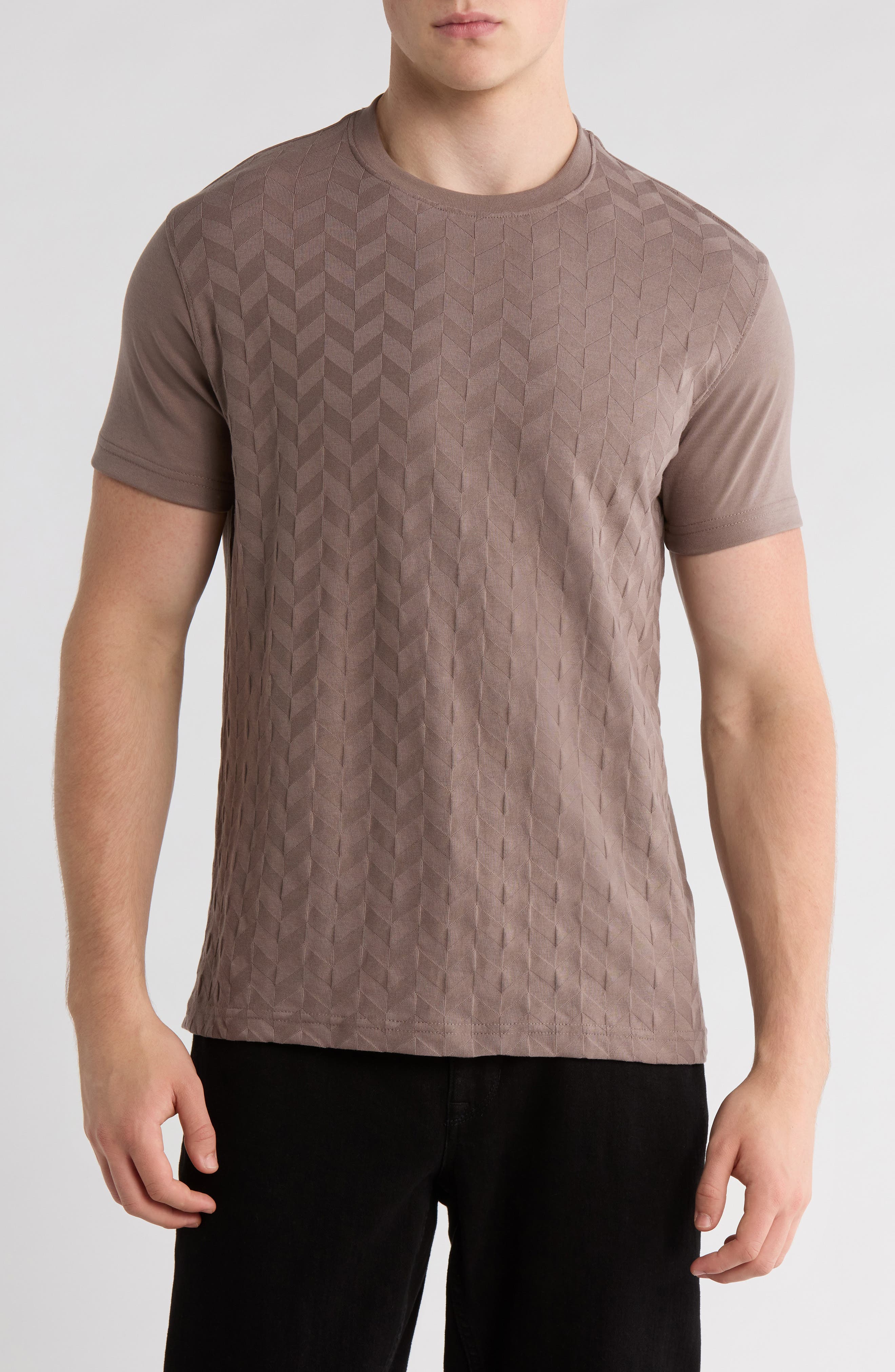 DENIM AND FLOWER Textured Crewneck T-Shirt | Nordstromrack