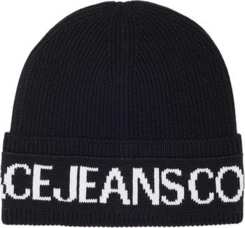 Versace Jeans Big Logo Intarsia Wool Blend Beanie | Nordstromrack