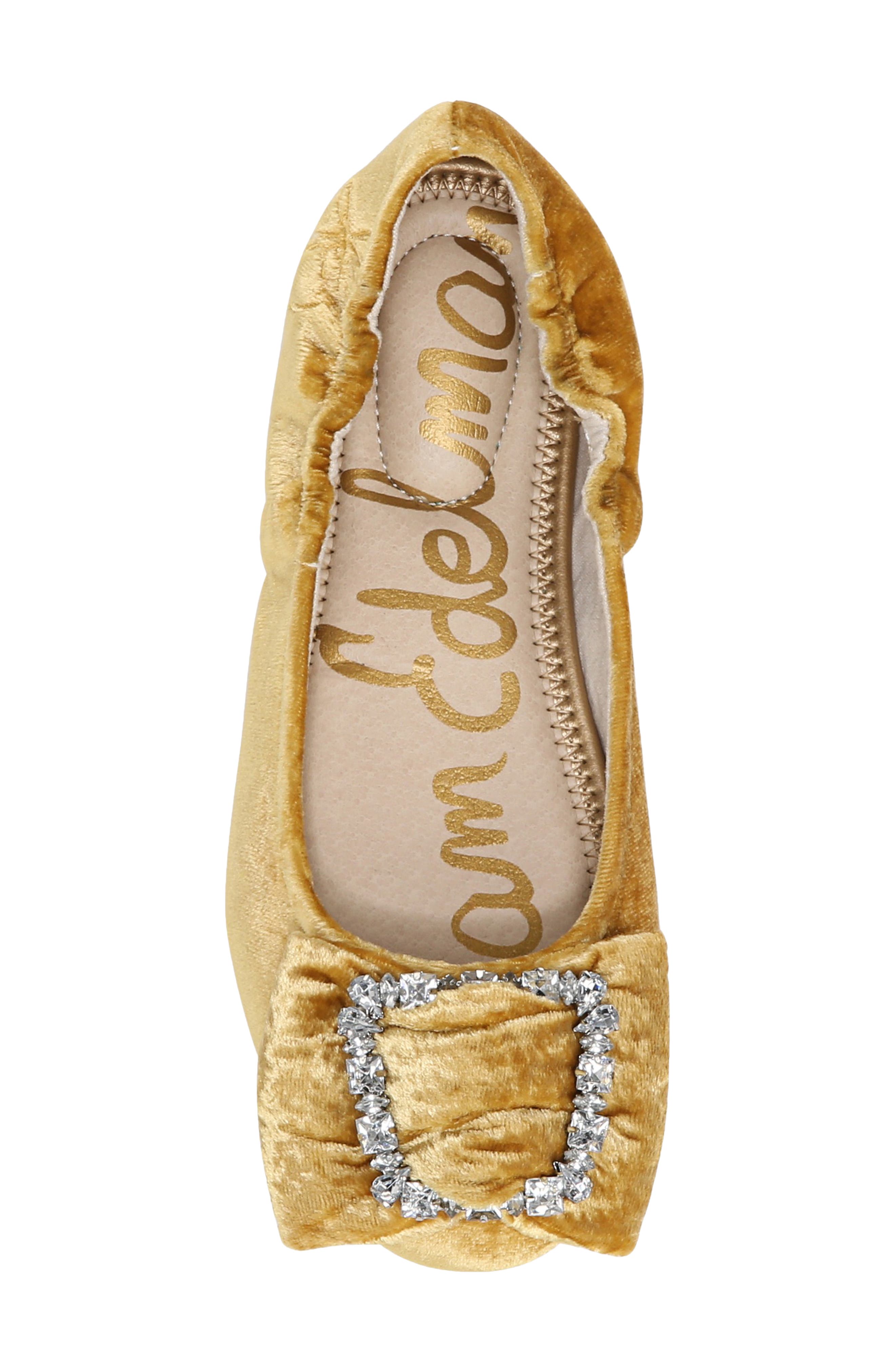 Sam Edelman Kids' Farah Crystal Bow Velvet Flat | Nordstromrack